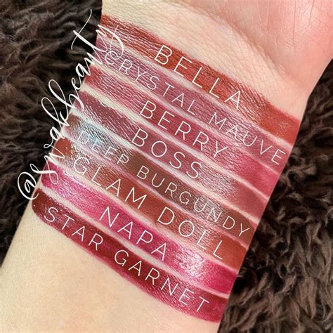 Boss Lipsense® Comparison Swatches Lipsense Glam Doll Swatch