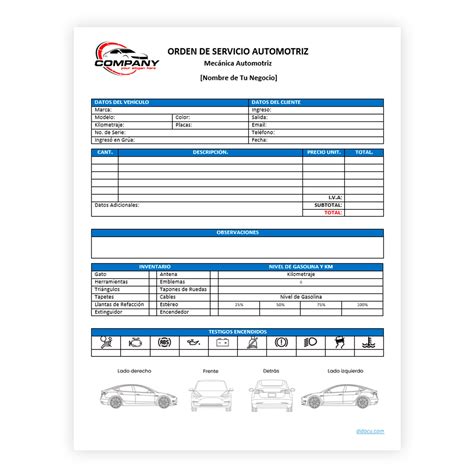 Modelos De Orden De Servicio Formato Y Ejemplos Gratuitos Cjcp