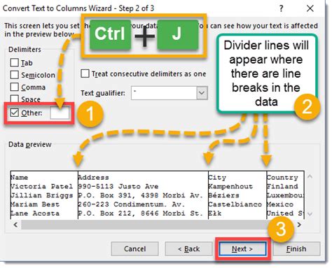 Step 003 How To Separate Data In A Cell Based On Line Breaks How To