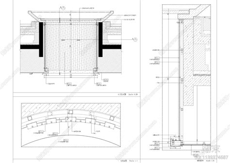 弧形天花造型节点施工图下载【id 1139374687】 知末案例馆