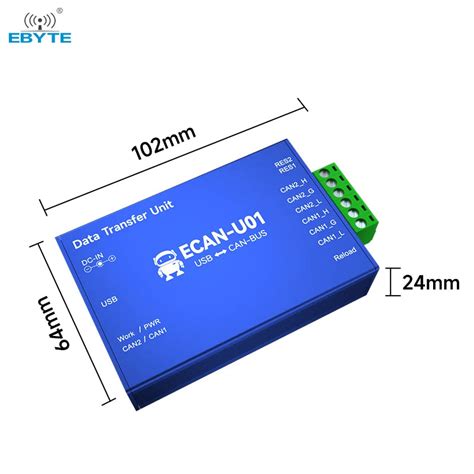 Ebyte Ecan U01 8 28v Dc 2 Way Can Interface Usb To Can Bus Converter