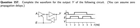Solved Question 157 Complete The Waveform For The Output Y