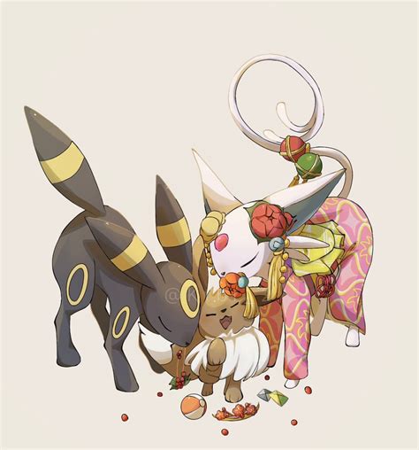 Eevee Umbreon Espeon And Espeon Pokemon And More Drawn By Ktbr Danbooru