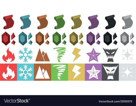 Rpg Elements Icons Royalty Free Vector Image Vectorstock