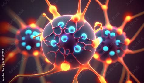 Neuro Cell Synapse Neural Brain Illustration Axon Biology Nervous