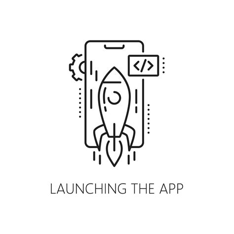Launching App Web Develop And Optimization Icon 41061296 Vector Art At