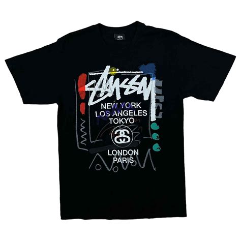 Stussy Abstract Scribble Tee Gem