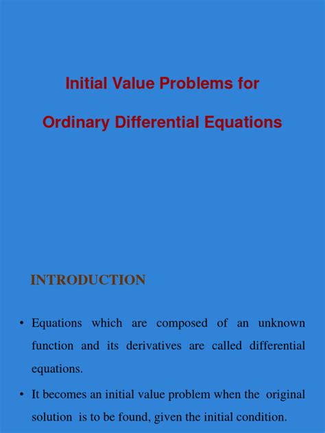 Numerical Methods Unit Iv Pdf Differential Equations Equations