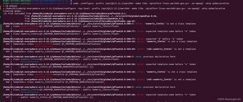 在ubuntu22 04上配置交叉编译qt时，提示没有 去float16 h 300 7 error ‘numeric limits