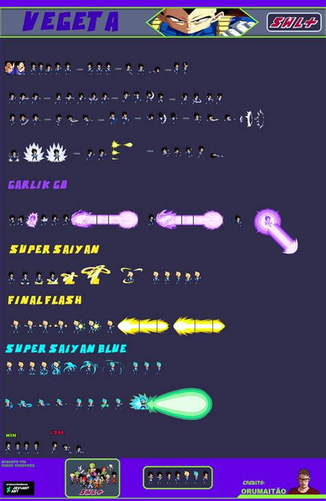 Vegeta Cell Saga Swl Plus Sprite Sheet By Jgdrmemes On Deviantart