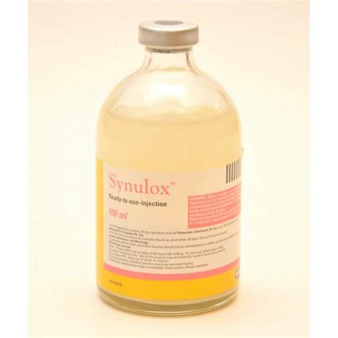 Synulox Rtu 100 Ml Amoxicillin Clavulanic Acid