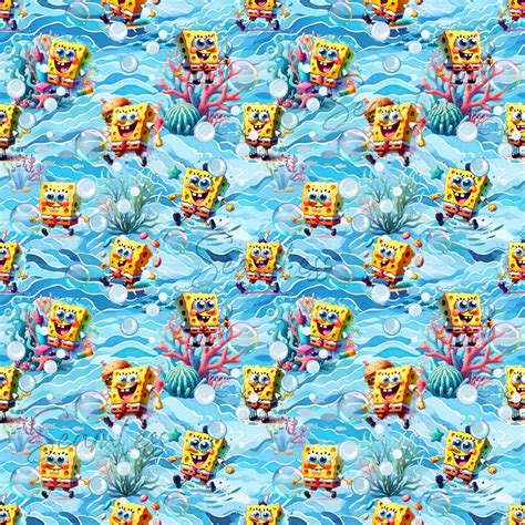 Spongebob Seamless Pattern Etsy