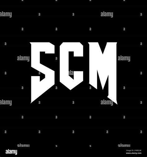 scm letter logo design for technology company scm logo design black