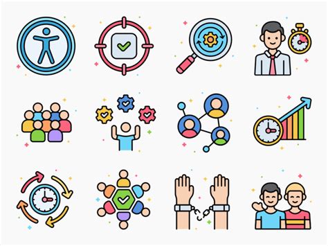 85 Core Values Icon Set Flat Icons