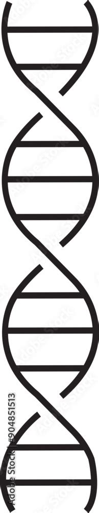 Dna Icon Deoxyribonucleic Acid Vector Outline Design Dna Sign Template For Web And Mobile Ui