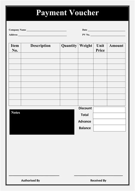 Download Payment Voucher Template For Word Docx