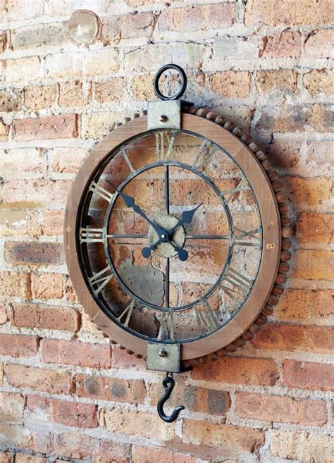 Vintage Industrial Wall Clock With Hook Treehouse T And Home
