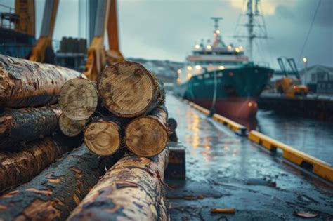 Premium Photo Timber Import Export In Wicklow Port Transport Industry Focus