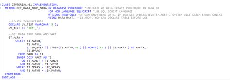 Sap Abap Central First Program With Amdp Method