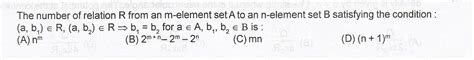 combinatorics given some conditions finding the number of relation