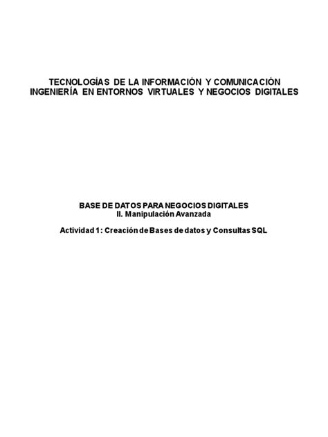 consultas mysql pdf sql bases de datos
