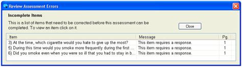 Example Of Error Messages To Identify Which Questions The Error Download Scientific Diagram