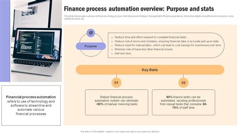 Building Financial Resilience Finance Process Automation Overview Purpose And Stats Mkt Ss V Ppt