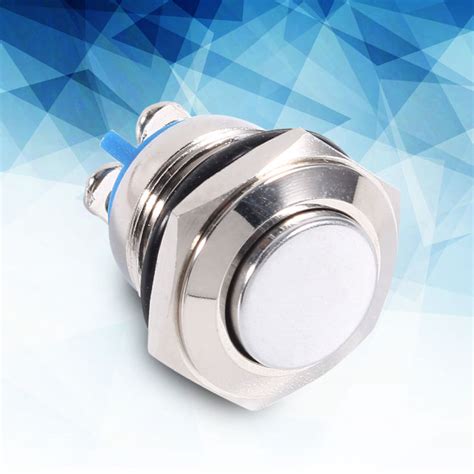 12v 16mm Automotive Latching Push Button Switch Waterproof Momentary Metal Push Button On Off