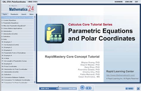 Calculus Parametric Equations And Polar Coordinates