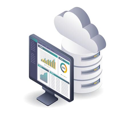 Analyzing The Performance Process Of Cloud Server Computers 47546309 Vector Art At Vecteezy