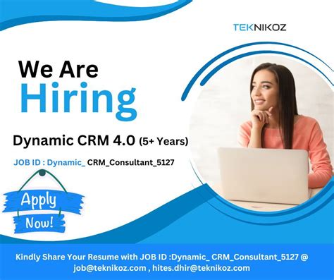 Teknikoz On Linkedin Hiring Jobopening Careeropportunity Techjobs Crmjobs Dynamiccrm…