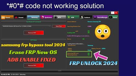 Samsung Frp Enable Adb Tool V50 Samsung Frp Bypass 2024 Erase Frp