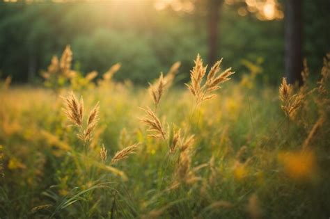 Premium Photo Wild Grass Macro Image