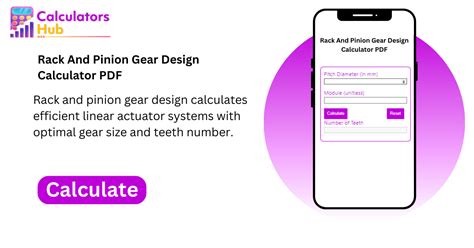 Rack And Pinion Gear Design Calculator Online