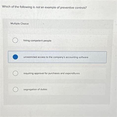 Solved Which Of The Following Is Not An Example Of Chegg