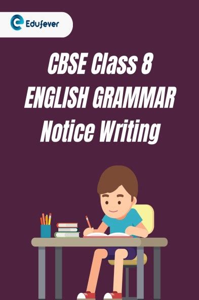 CBSE Class 8 English Notice Writing PDF
