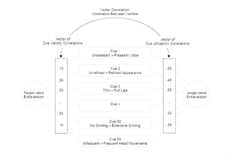 Illustration Of A Vector Correlation Between Cue Validity Correlations