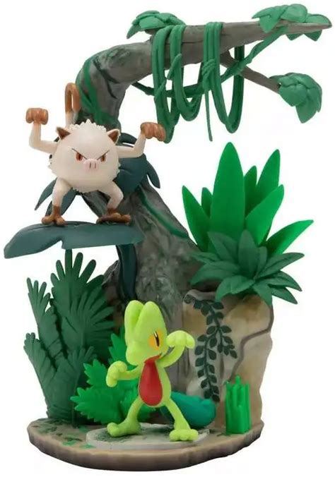 Pokemon Select Series Mankey Treecko Wild Jungle Enviroment Figure Display Pack Jazwares ToyWiz