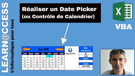 Vba Excel Comment Réaliser Un Datepicker Ou Contrôle De Calendrier