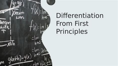 Differentiation From First Principles Teaching Resources