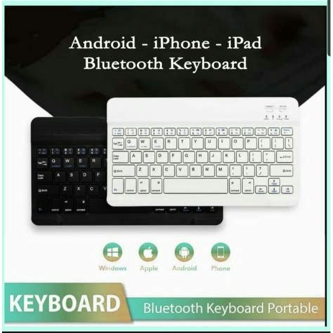 Jual Keyboard Wireless Bluetooth Mini Universal For Windows Android Ios Pc Shopee Indonesia