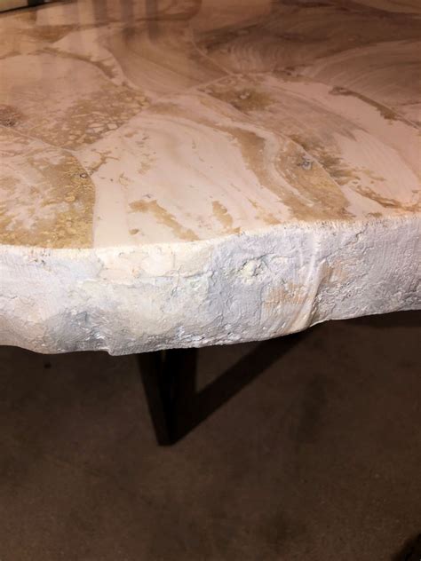 Inlaid Fossilized Clam Shell Top Dining Table Mecox Gardens