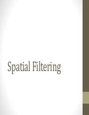 Spatial Filtering Introduction Pdf Spatial Filtering Spatial