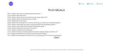Source Code PHP Sistem Pakar Kerusakan Komputer Berbasis Web Dengan CI