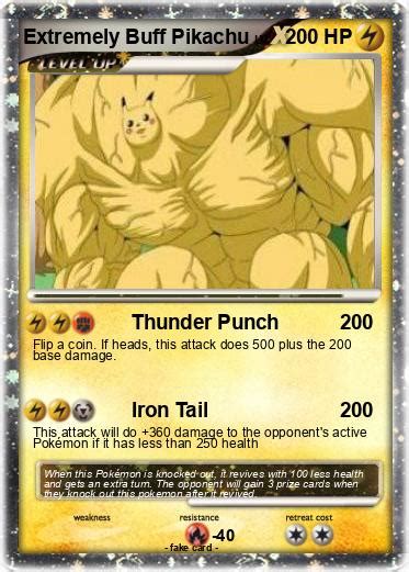 Pokémon Extremely Buff Pikachu Thunder Punch My Pokemon Card