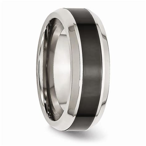 8mm Stainless Steel Engravable Beveled Edge Base With Polished Black