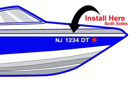 New Jersey State Boat Registration Number Boat Decals And Custom