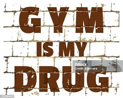 체육관 내 마약 스포츠 피트 니스 체육관 견적 벽돌 벽입니다 질감된 벡터 비문 그래피티에 대한 스톡 벡터 아트 및 기타 이미지 그래피티 체육관 갈색 Istock