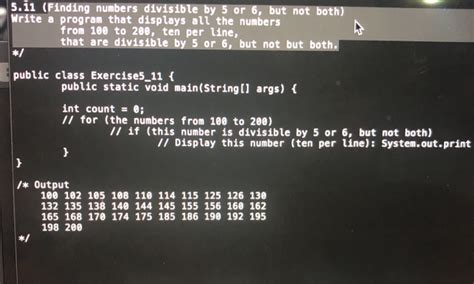 Solved 511 Finding Numbers Divisible By 5 Or 6 But Not