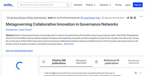 Metagoverning Collaborative Innovation In Governance Networks